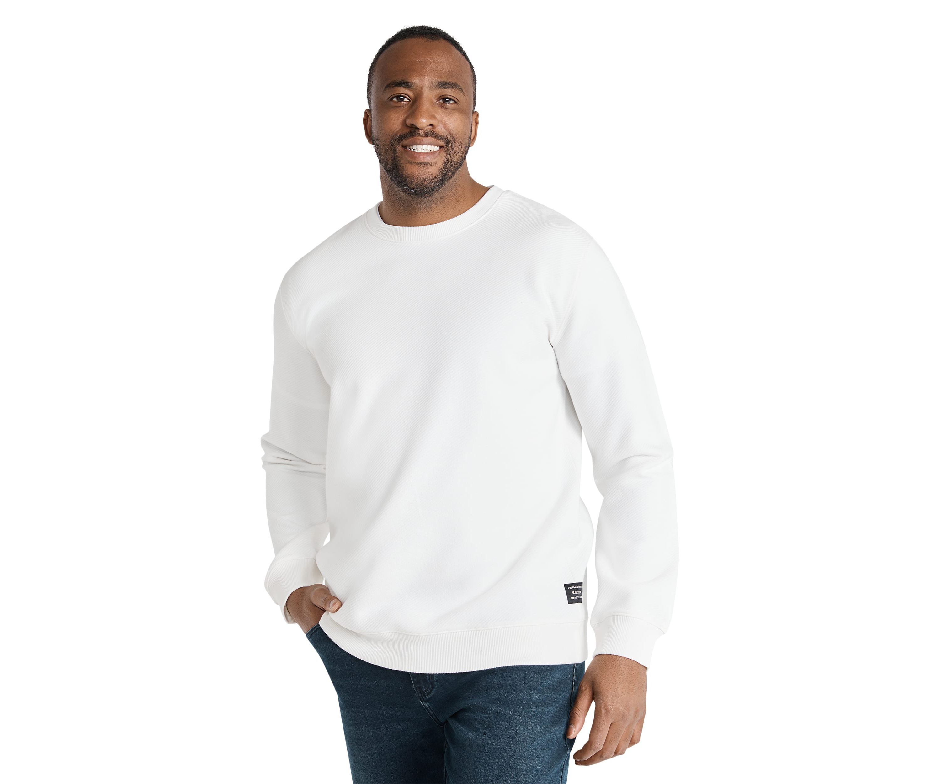 Johnny Bigg Big & Tall Elliot Jacquard Crew Sweat | Belk