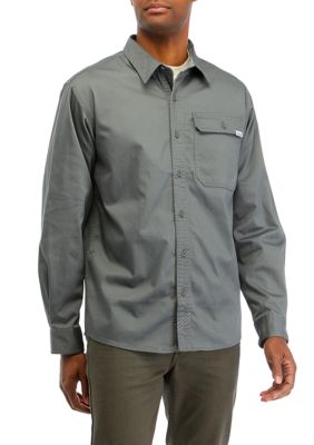 Habit Men's Long Sleeve Garment Washed Woven Button Up Shirt | belk