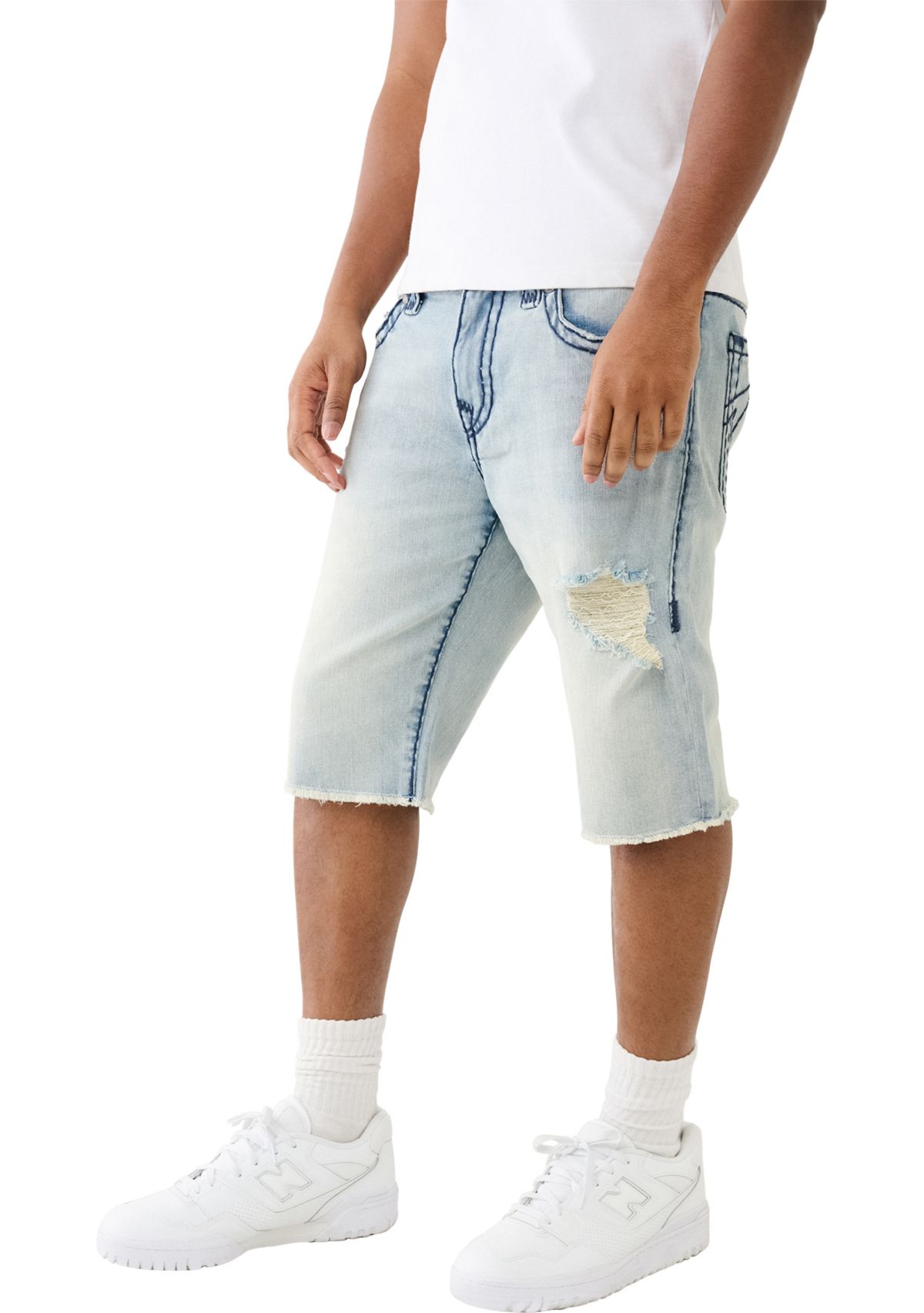 True Religion Ricky Straight Fit Super T Denim Shorts | Belk