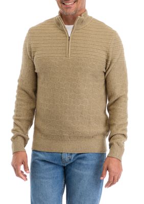Southern Proper Men's Textured 1/4 Zip Sweater | Belk
