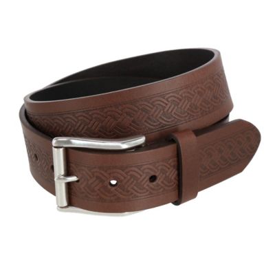 Trafalgar Grady 40mm Celtic Scroll Embossed Leather Jean Belt | Belk