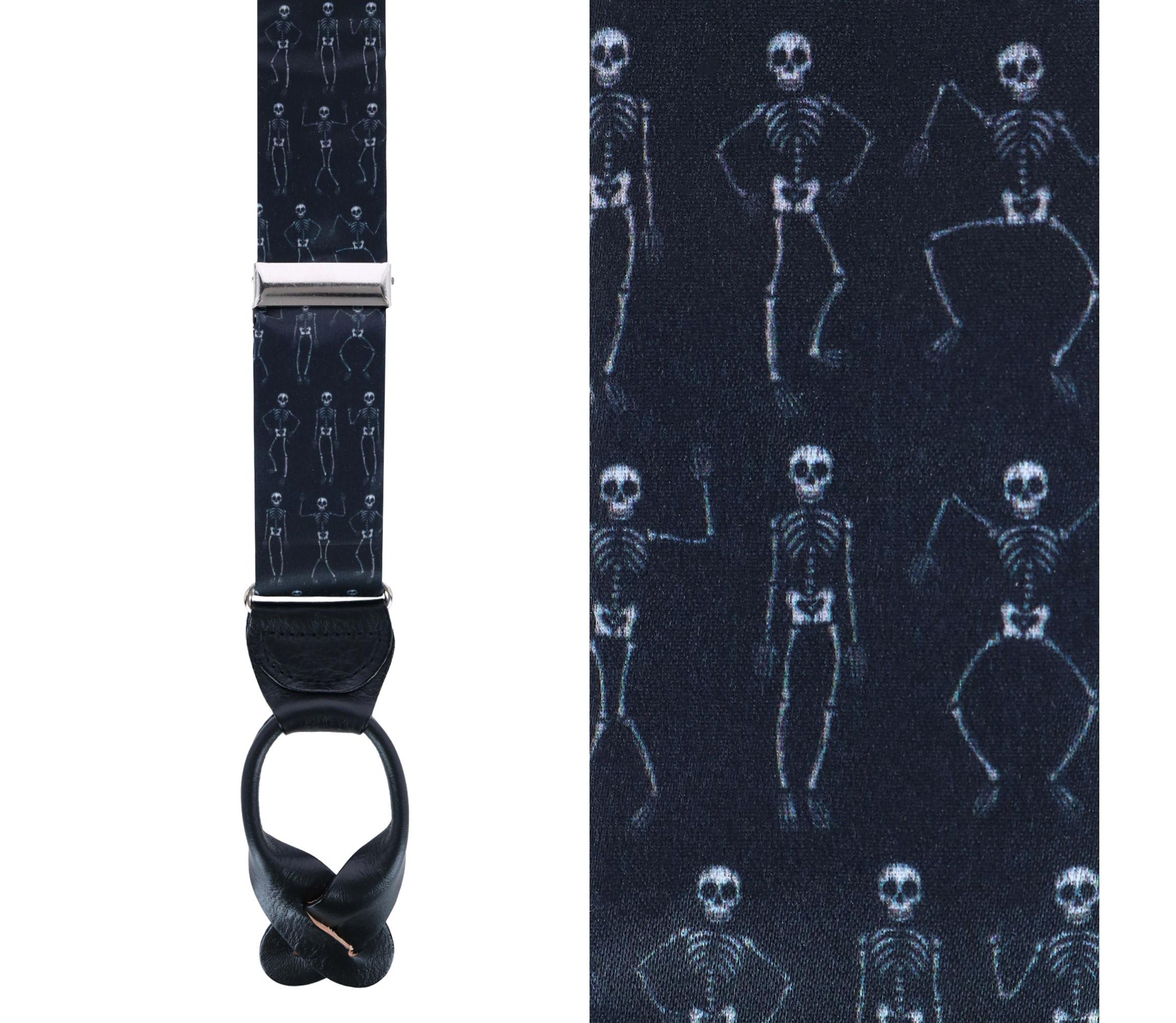 Trafalgar Davy Bones the Dancing Skeleton Silk Button End Braces | Belk