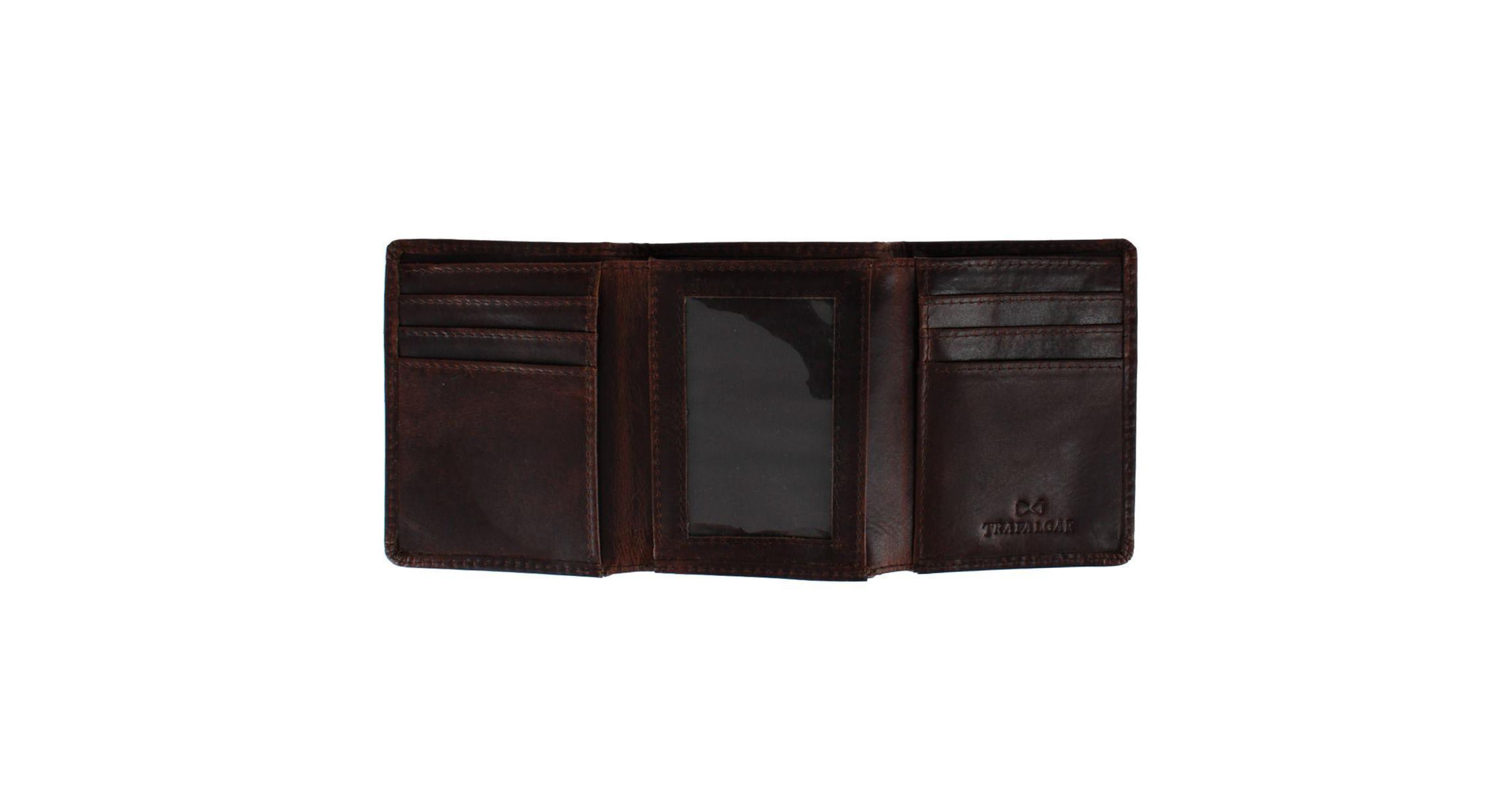 Trafalgar Tennyson Tri-Fold Genuine Leather Wallet with ID Window | Belk