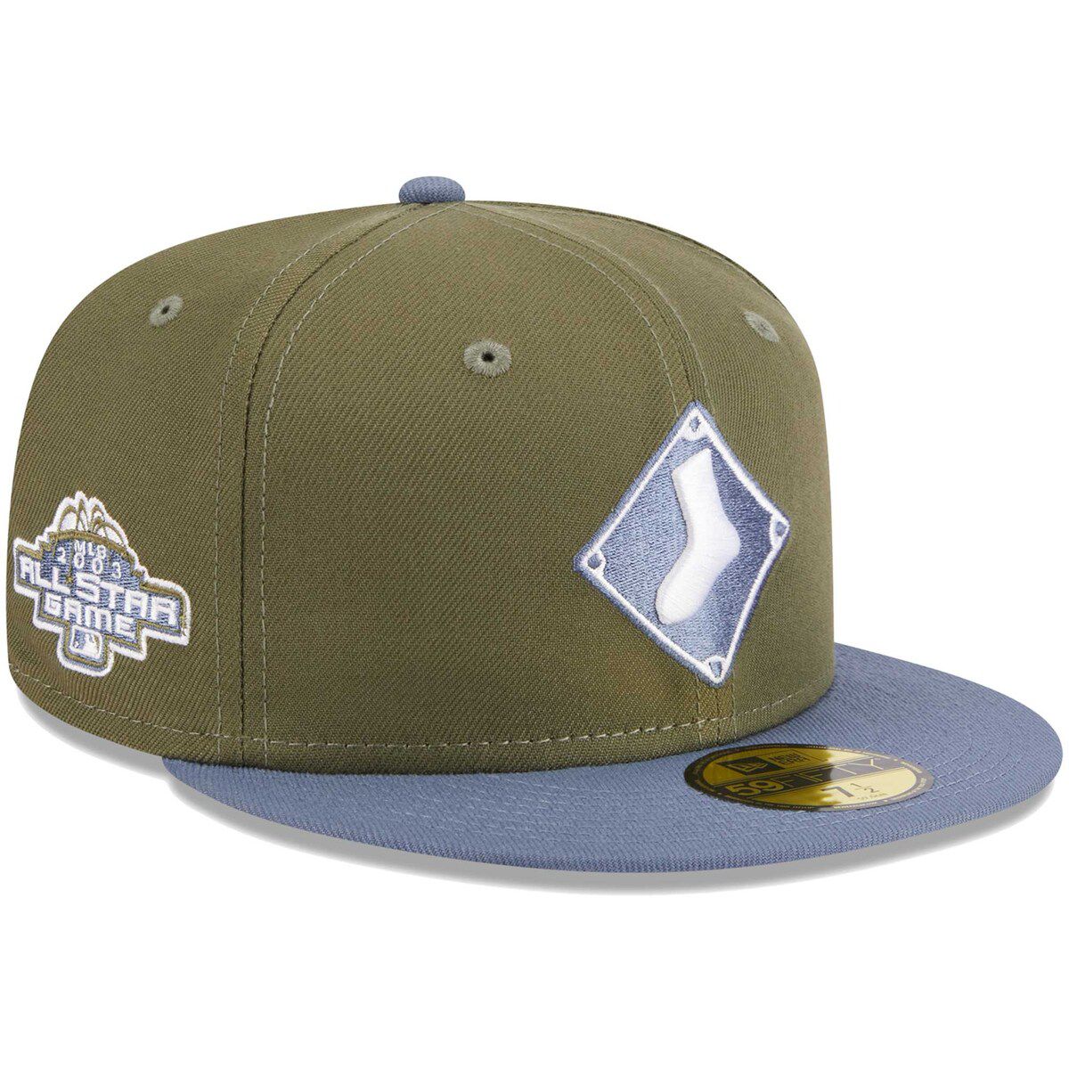 New Era Chicago White Sox MLB Olive/Blue Chicago Sox 59FIFTY Fitted Hat ...