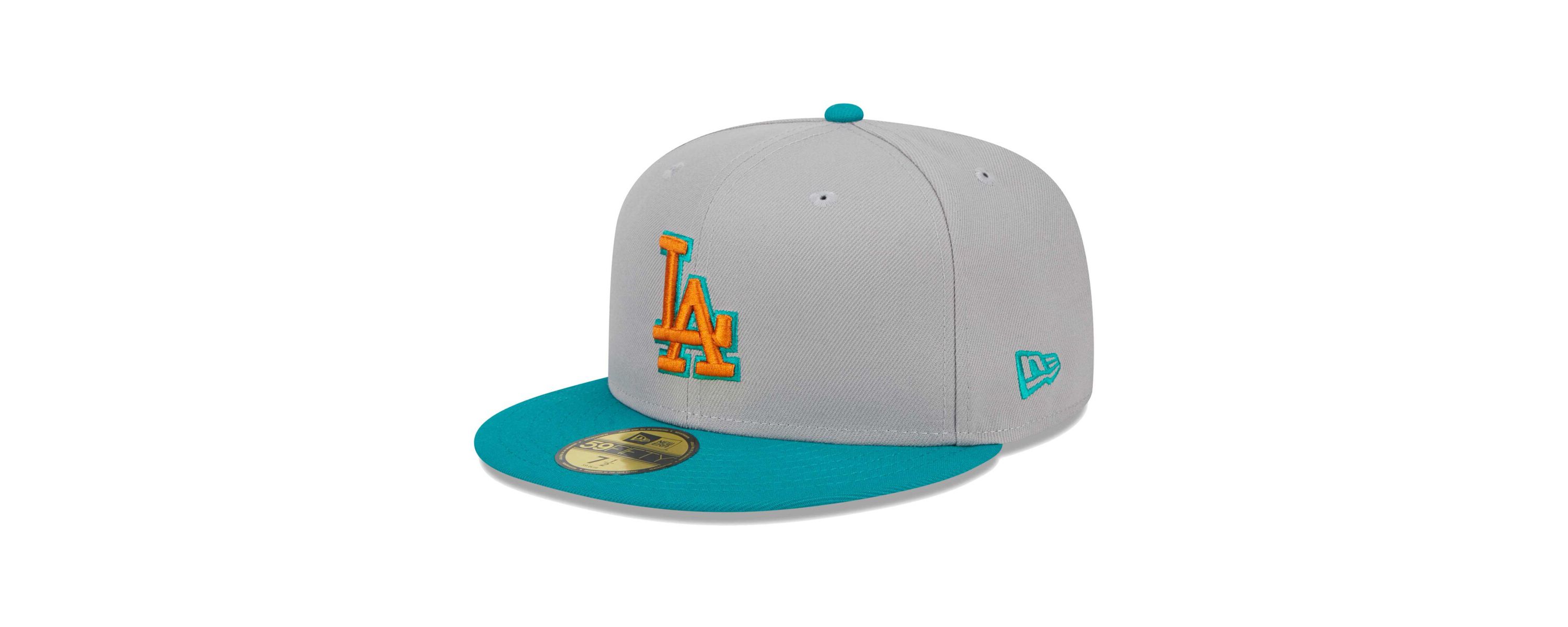 New Era MLB Gray/Teal Los Angeles Dodgers 59FIFTY Fitted Hat | Belk