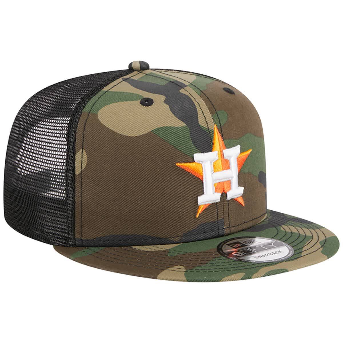 New Era MLB Houston Astros Woodland Trucker 9FIFTY Snapback Hat | Belk