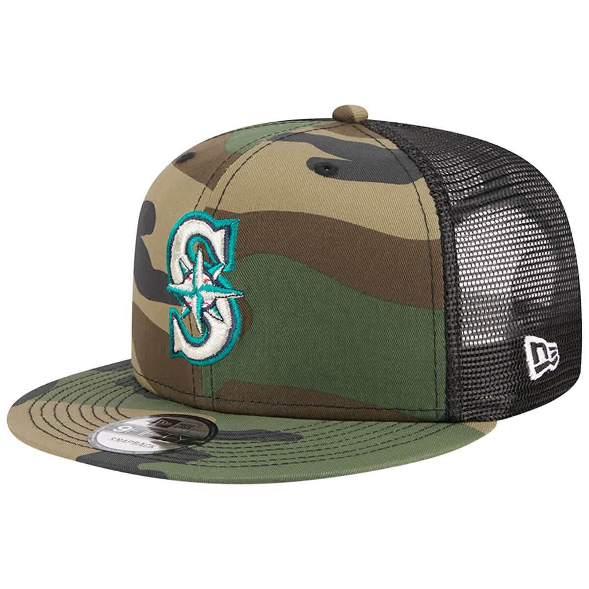 New Era MLB Seattle Mariners Woodland Trucker 9FIFTY Snapback Hat | Belk