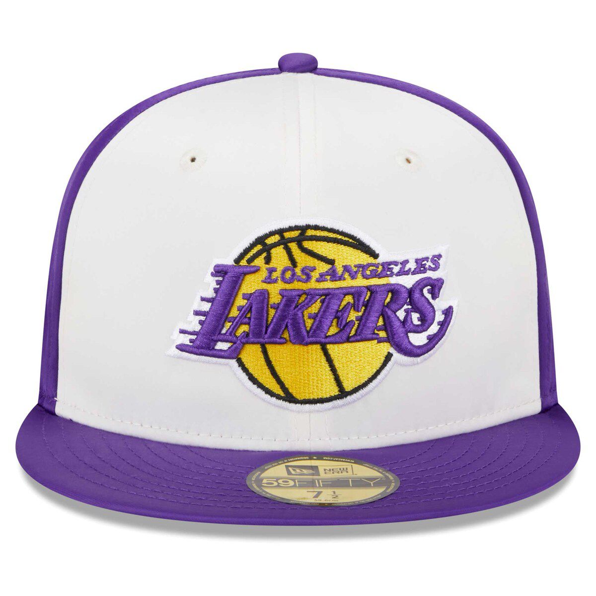 New Era NBA Los Angeles Lakers Throwback Satin 59FIFTY Fitted Hat | Belk