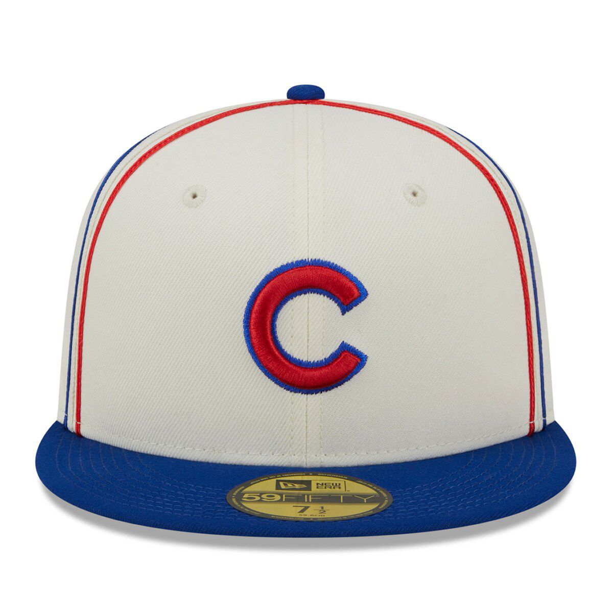 New Era MLB Cream/Royal Chicago Cubs Chrome Sutash 59FIFTY Fitted Hat ...