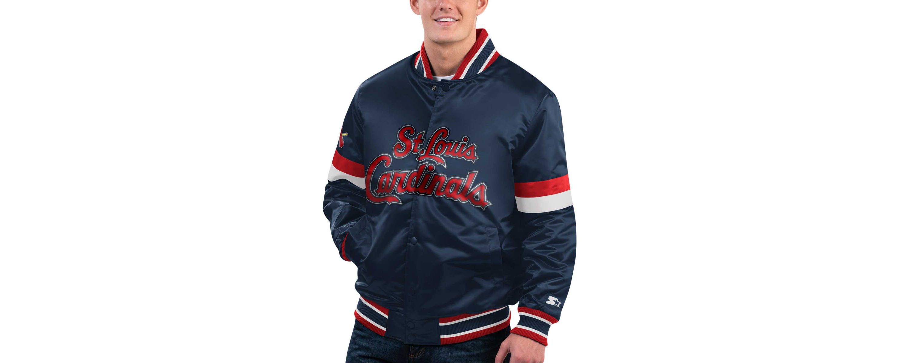 Starter MLB St. Louis Cardinals Home Game Satin Full-Snap Varsity ...