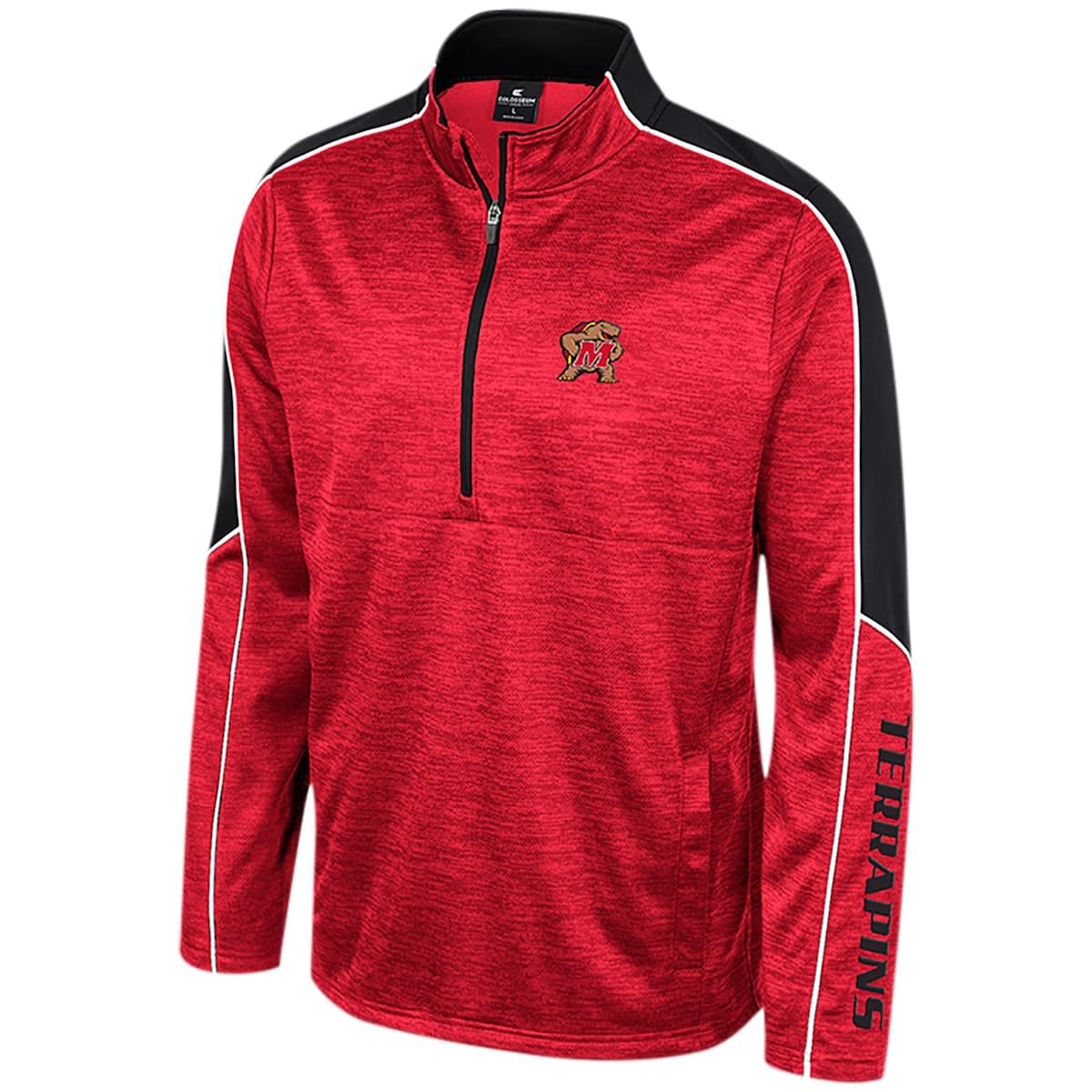 Colosseum NCAA Maryland Terrapins Marled Half-Zip Jacket | Belk