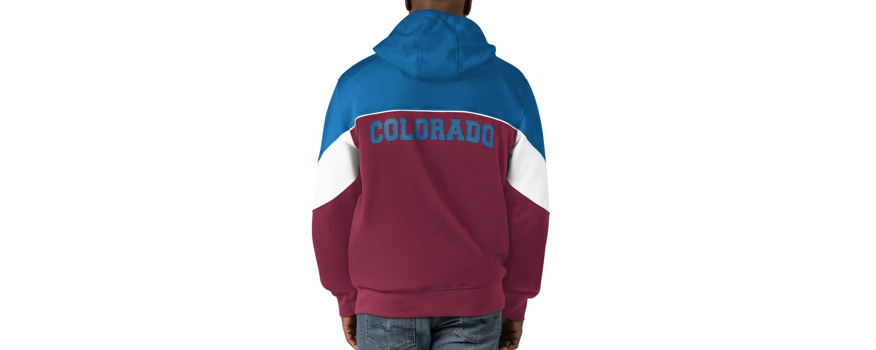 Starter NHL Burgundy/Blue Colorado Avalanche Power Forward Full-Zip ...