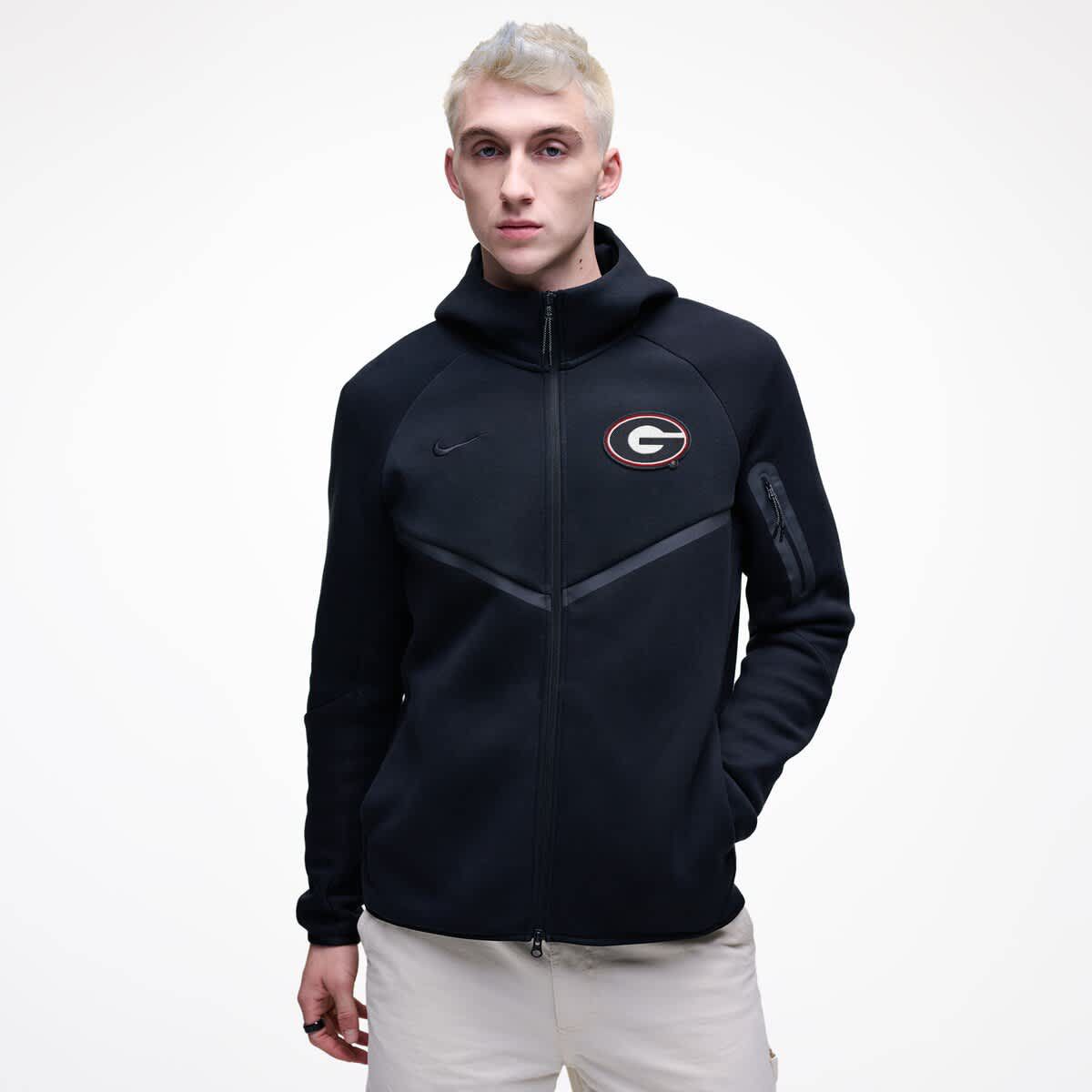 Nike® NCAA Nike Georgia Bulldogs Tech Fleece Full-Zip Windrunner Hoodie ...