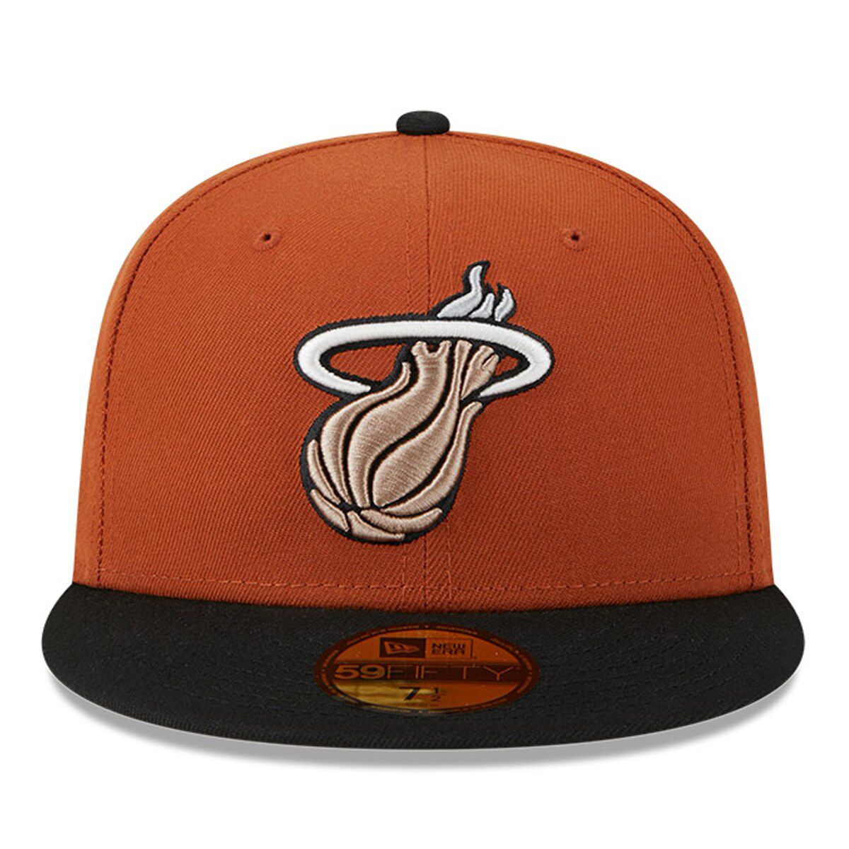 New Era NBA Rust/Black Miami Heat Two-Tone 59FIFTY Fitted Hat | Belk
