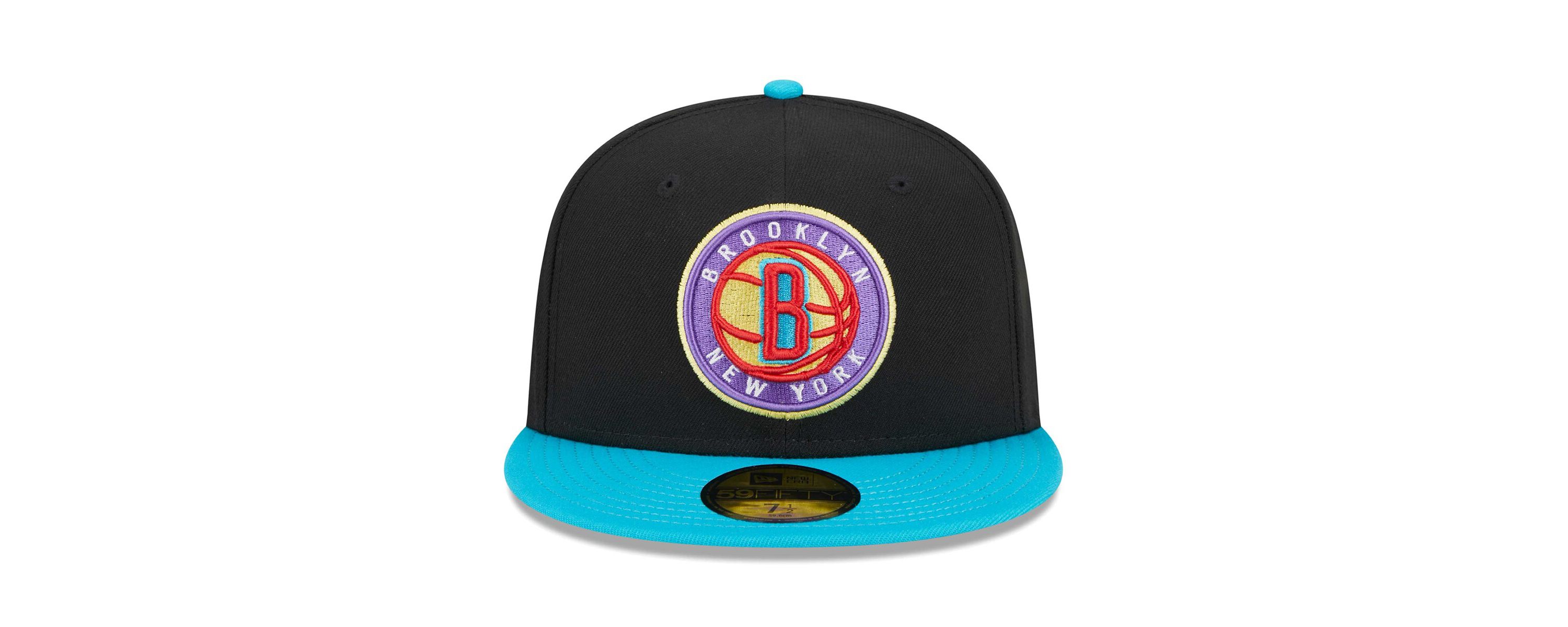 New Era NBA Black/Turquoise Brooklyn Nets Arcade Scheme 59FIFTY Fitted ...