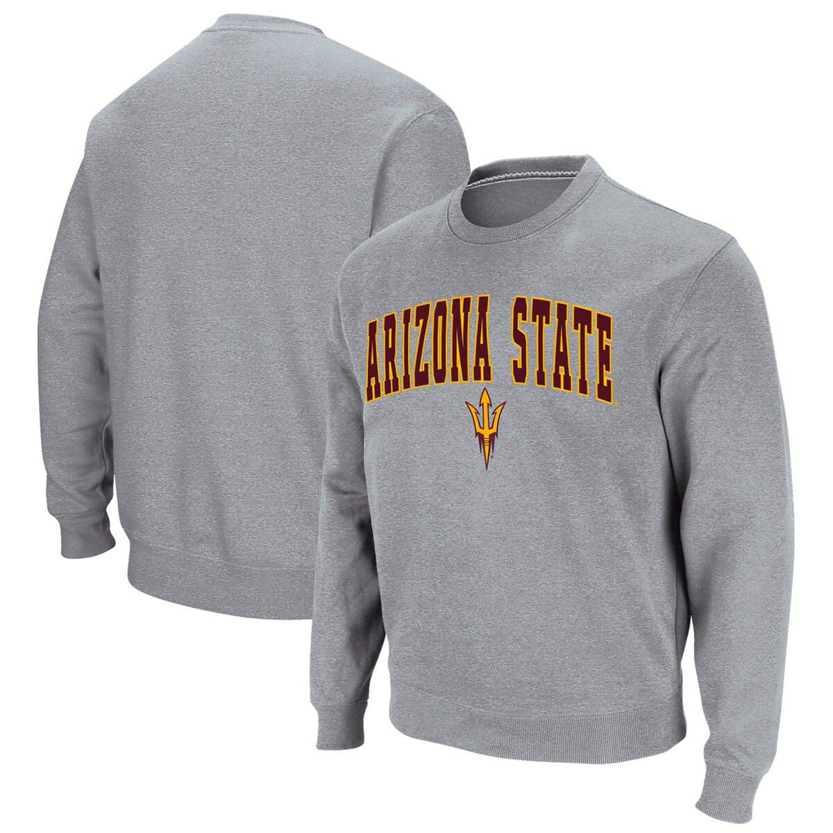 Colosseum NCAA Arizona State Sun Devils Arch & Logo Pullover Sweatshirt ...
