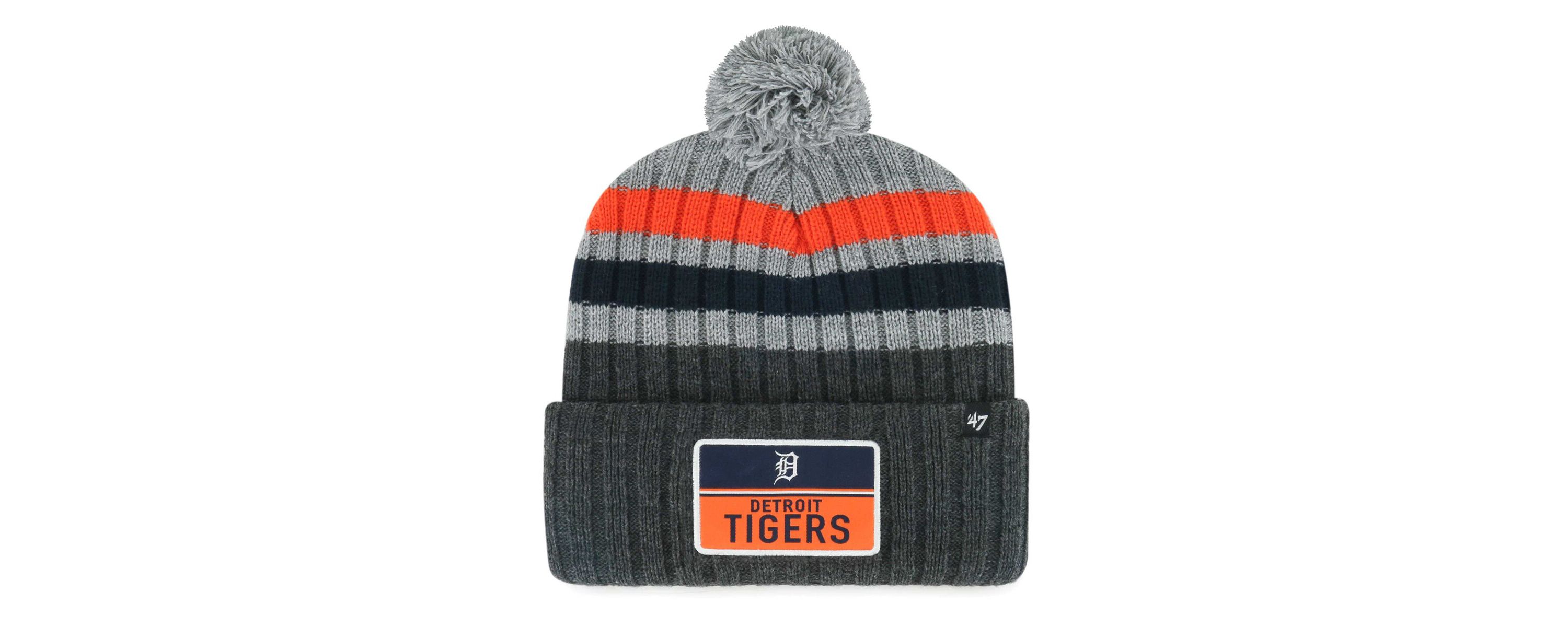 '47 MLB Detroit Tigers Stack Cuffed Knit Hat with Pom | Belk