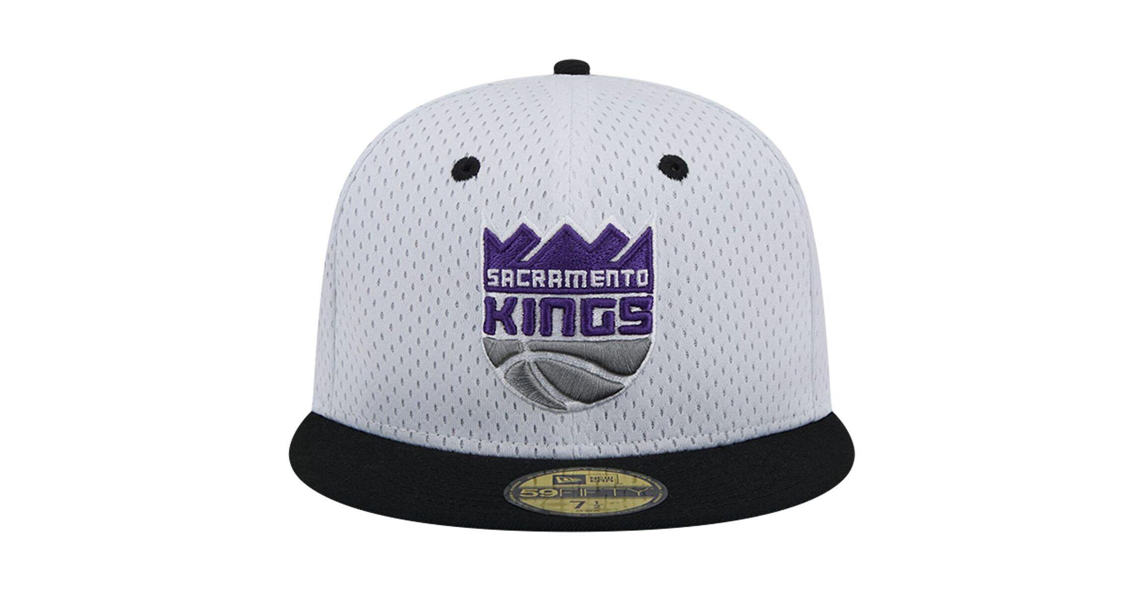 New Era NBA White/Black Sacramento Kings Throwback 2Tone 59FIFTY Fitted ...