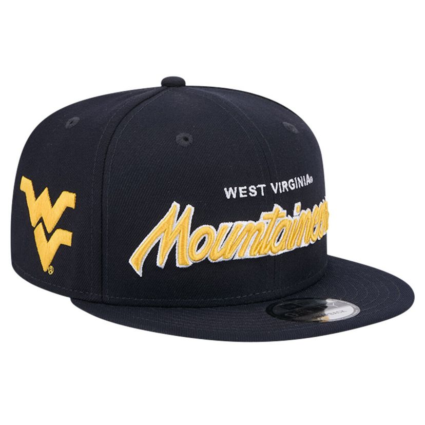 New Era NCAA West Virginia Mountaineers Team Script 9FIFTY Snapback Hat ...