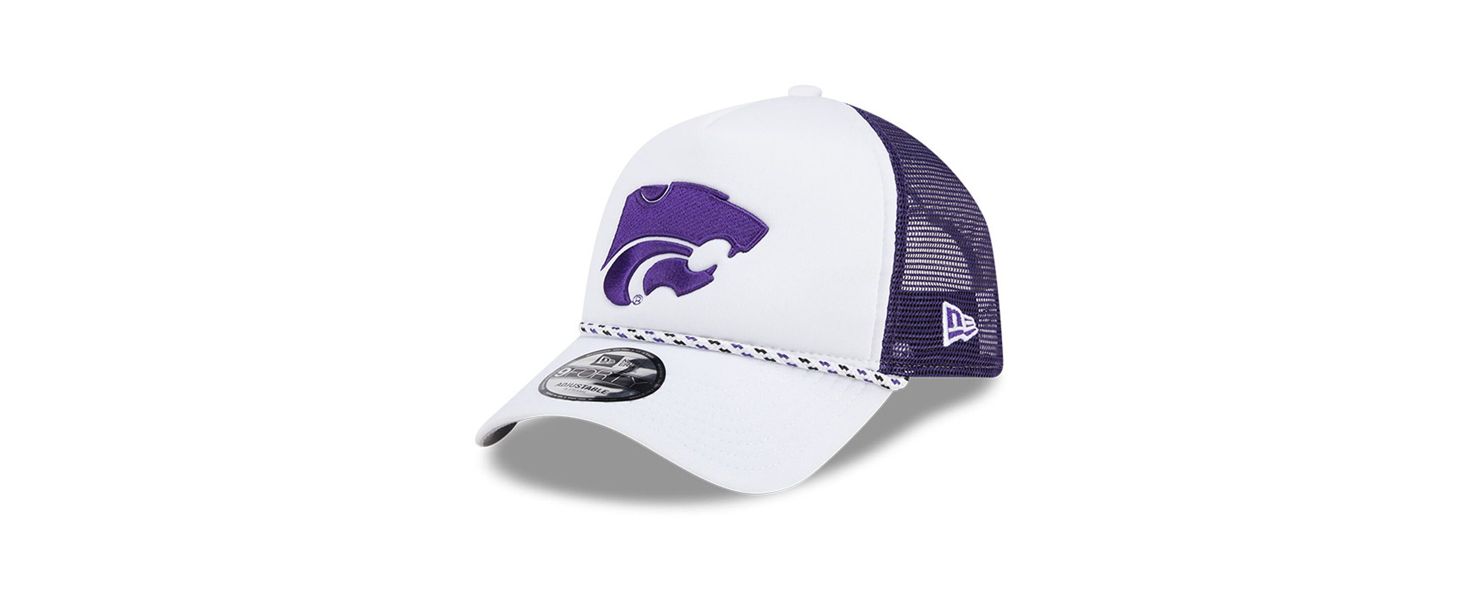 New Era NCAA White/Purple Kansas State Wildcats Court Sport Foam A ...