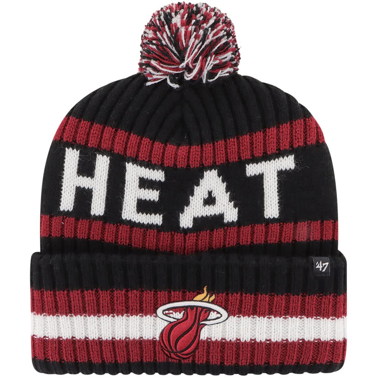 '47 NBA Miami Heat Bering Cuffed Knit Hat with Pom | Belk