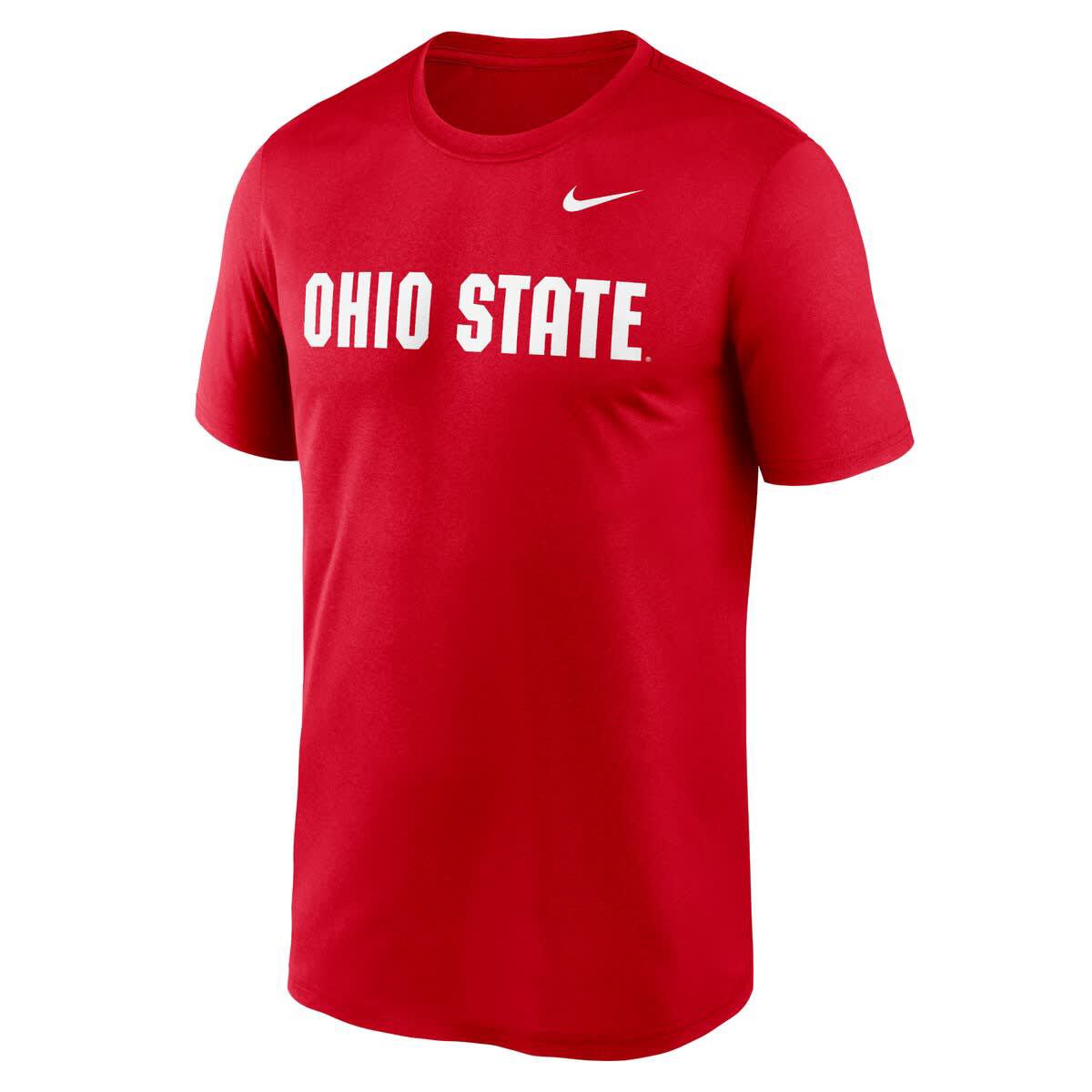 Nike® NCAA Nike Ohio State Buckeyes Primetime Legend Wordmark T-Shirt ...