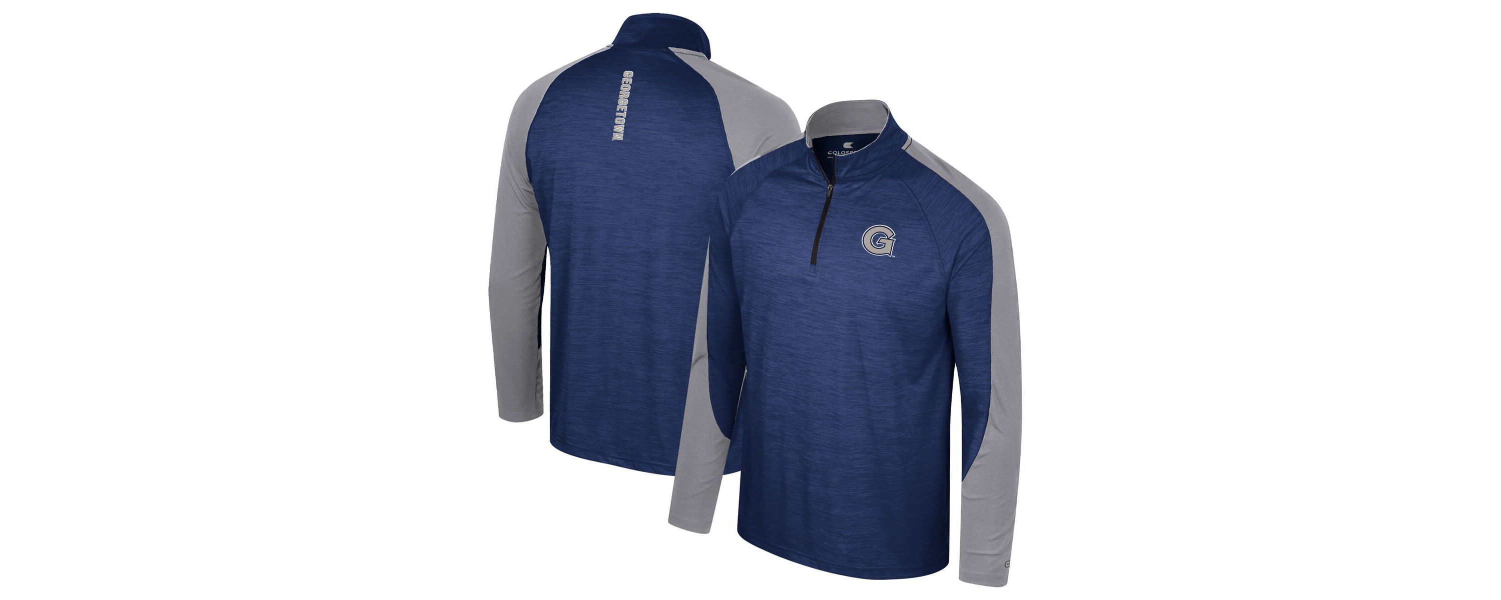 Colosseum NCAA Georgetown Hoyas Langmore Raglan Quarter-Zip Top | Belk