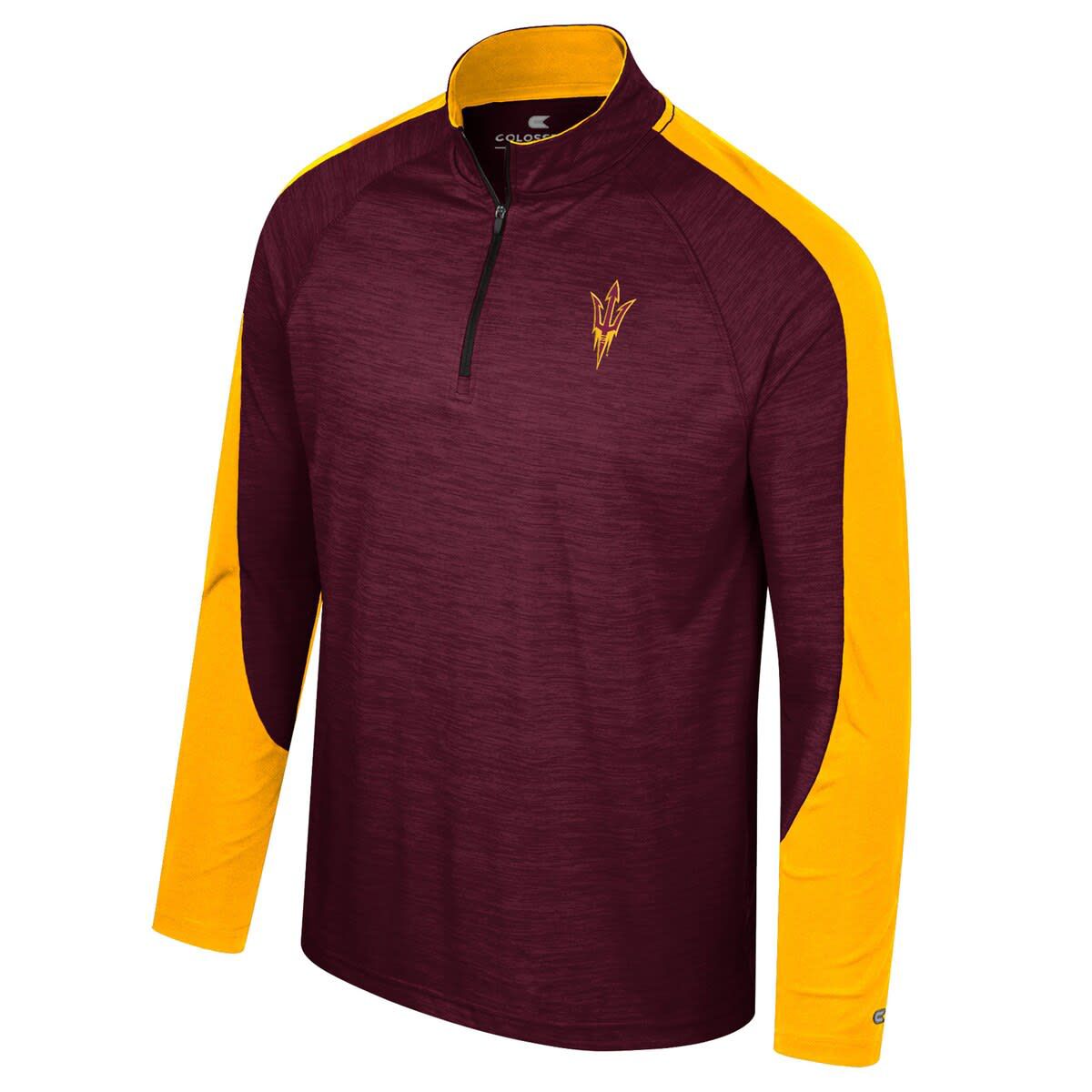 Colosseum NCAA Arizona State Sun Devils Langmore Raglan Quarter-Zip Top ...