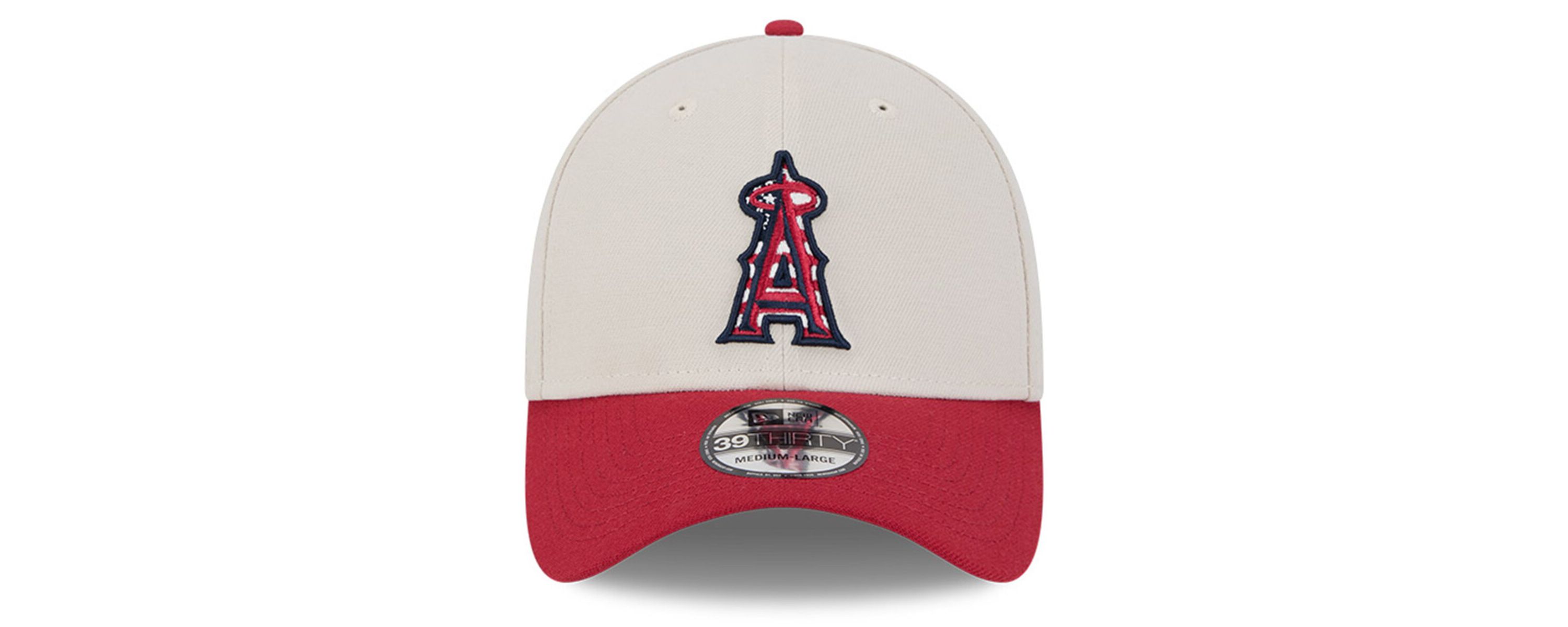 New Era MLB Khaki/Red Los Angeles Angels 2024 Fourth of July 39THIRTY ...