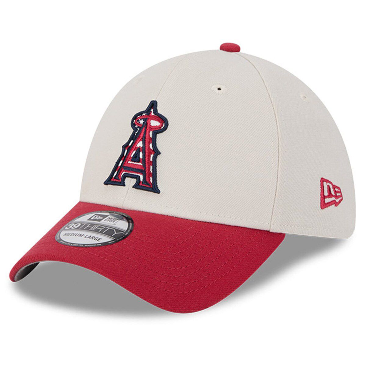 New Era MLB Khaki/Red Los Angeles Angels 2024 Fourth of July 39THIRTY ...