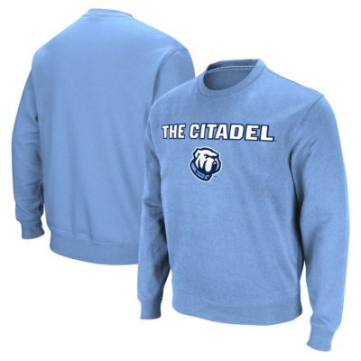 Colosseum NCAA Light Citadel Bulldogs Arch & Logo Pullover Sweatshirt ...