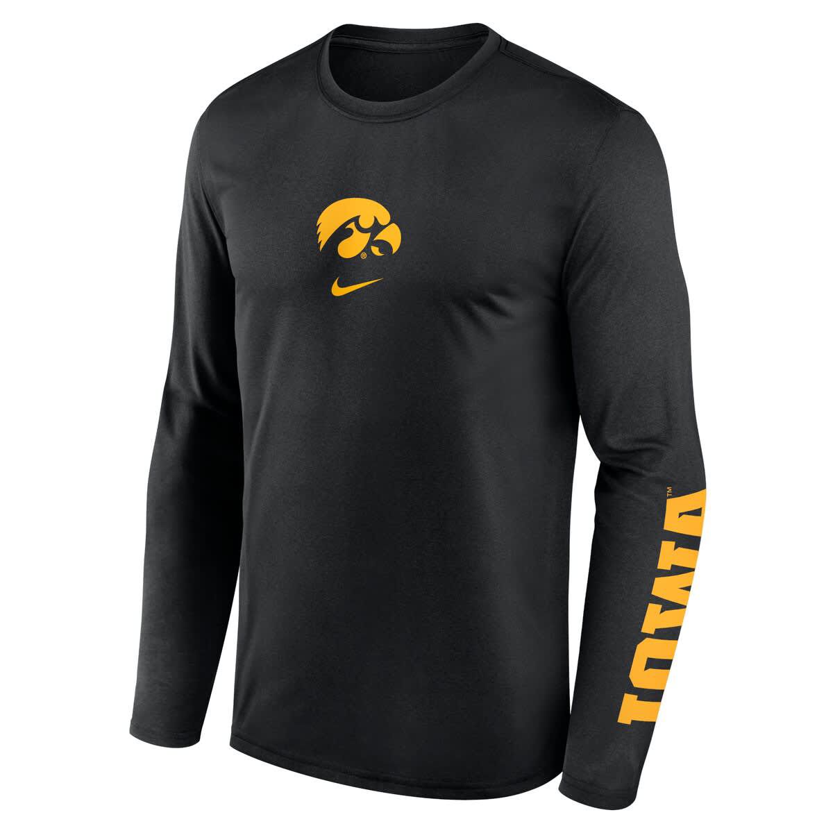 Nike® NCAA Nike Iowa Hawkeyes Primetime Two-Hit Legend Dri-FIT Long ...