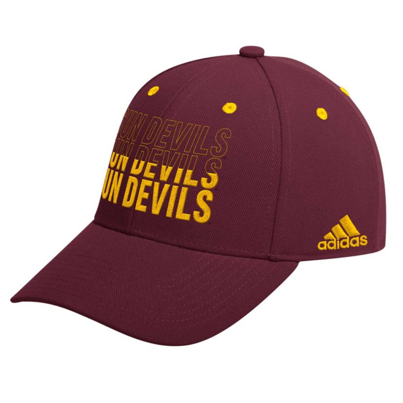 adidas NCAA Arizona State Sun Devils Seasonal Half Font Adjustable Hat ...