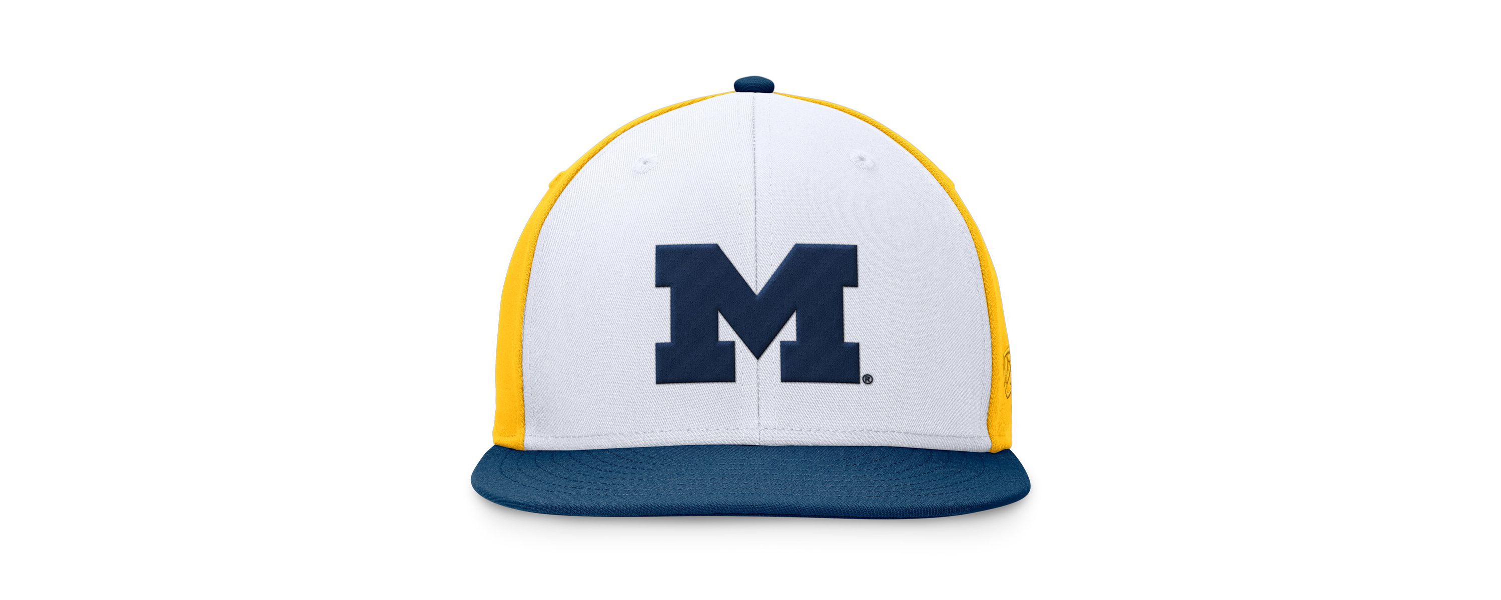 Top of the World NCAA White/Navy Michigan Wolverines Tri-Tone Collector ...