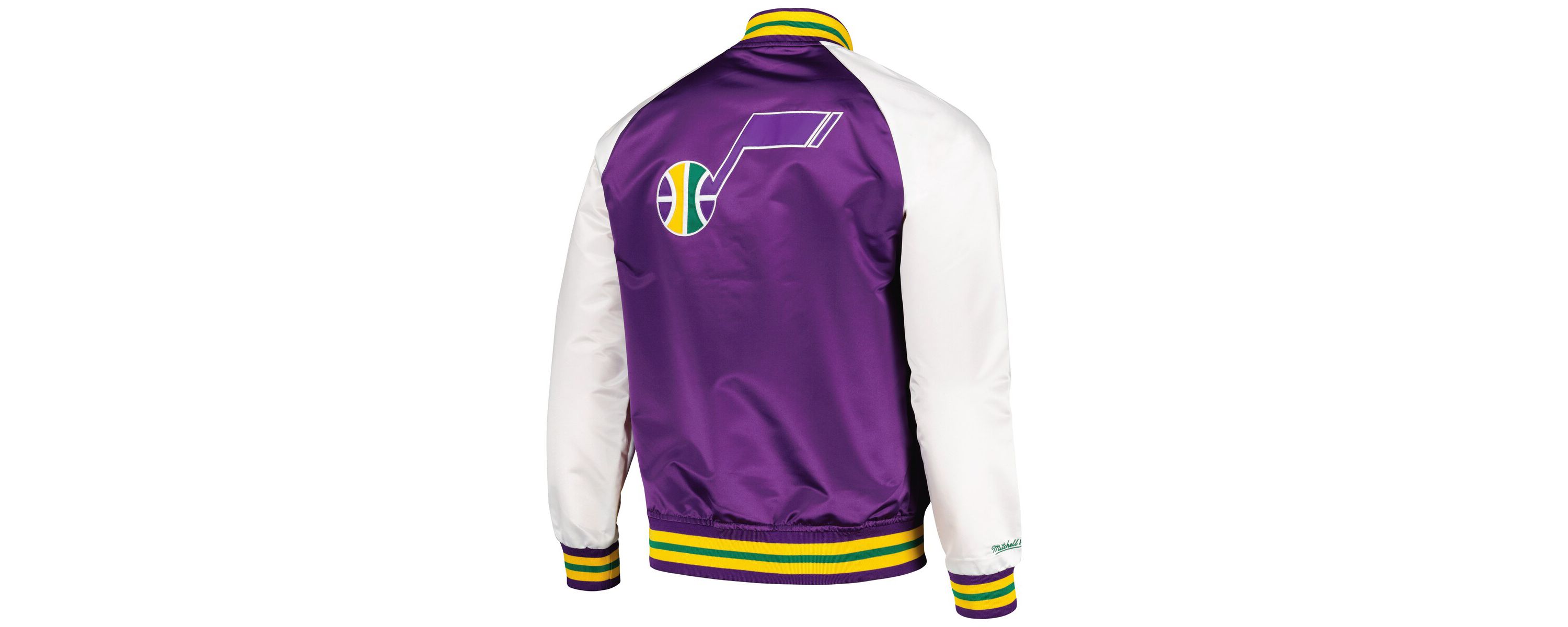 Mitchell & Ness NBA Utah Jazz Double Clutch Satin Raglan Full-Snap ...