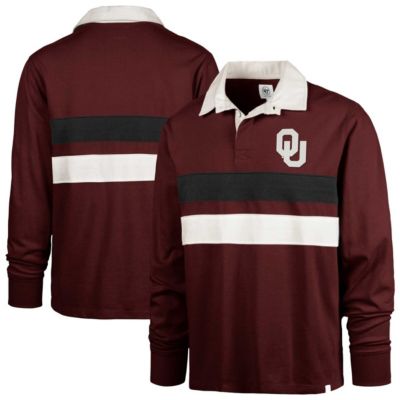 '47 NCAA Oklahoma Sooners Clubhouse Knox Thames Long Sleeve Rugby Polo ...