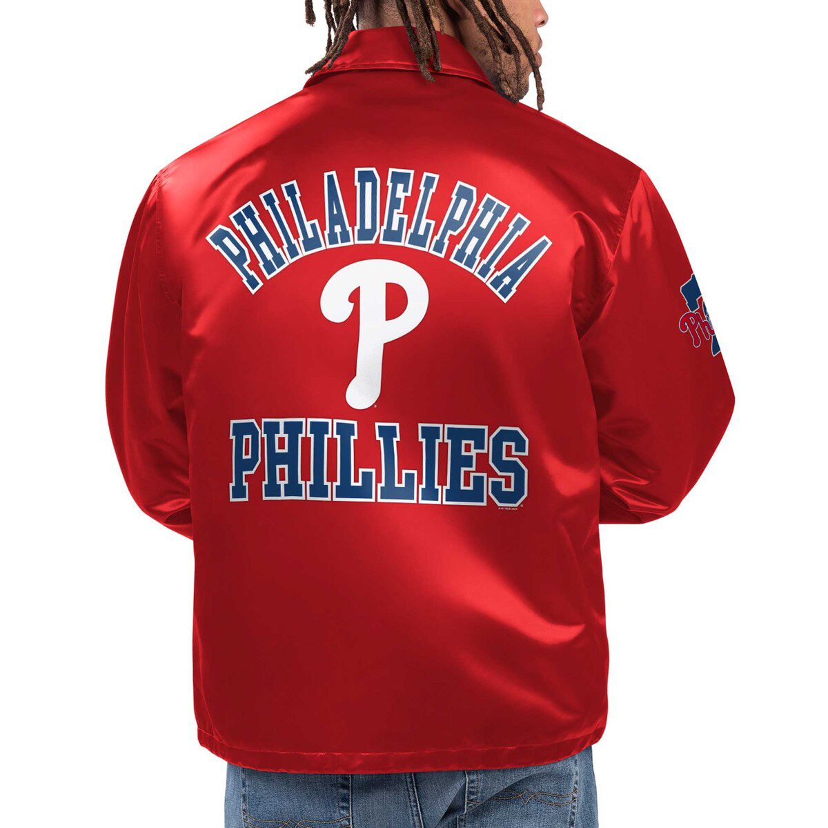 Starter MLB Philadelphia Phillies Option Route Satin Full-Snap Jacket ...
