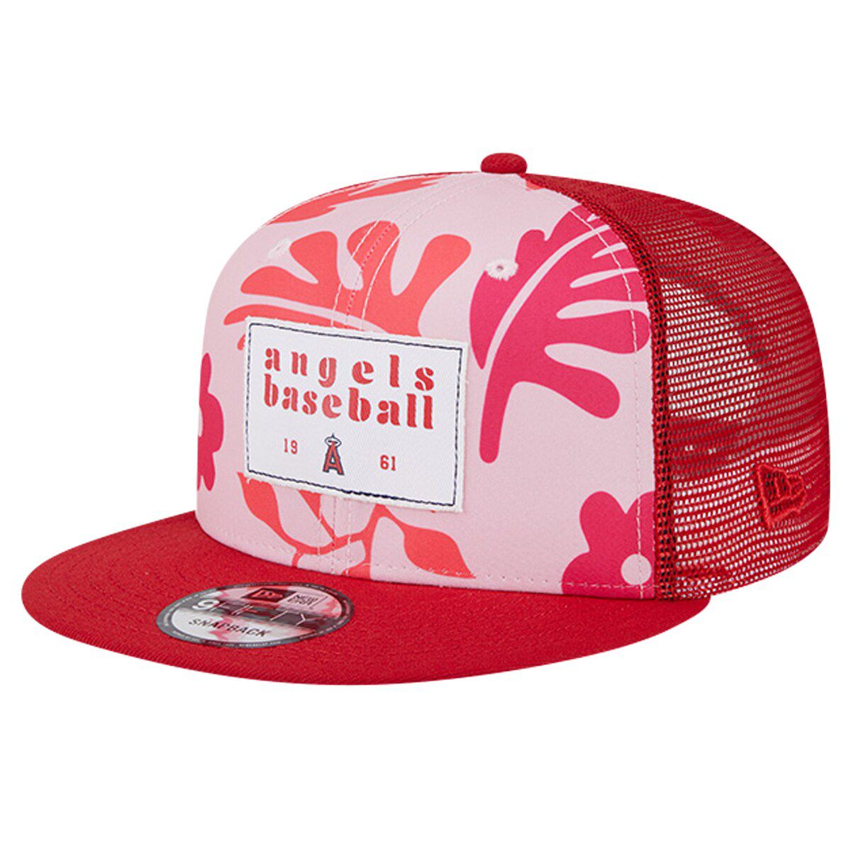 New Era MLB Los Angeles Angels Bikini Bottom Trucker 9FIFTY Snapback ...