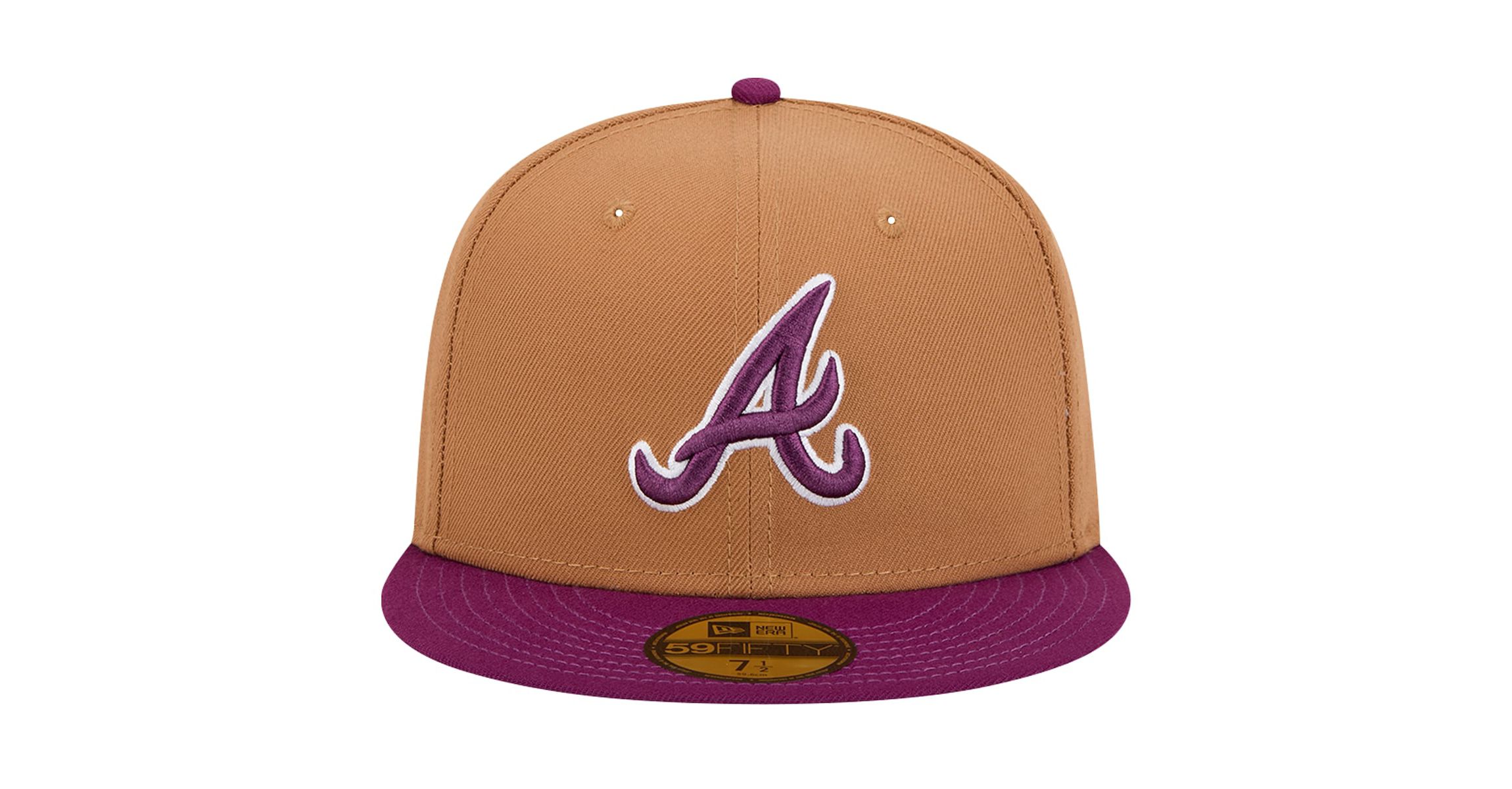 New Era MLB Brown/Purple Atlanta Braves Two-Tone Color Pack 59FIFTY ...