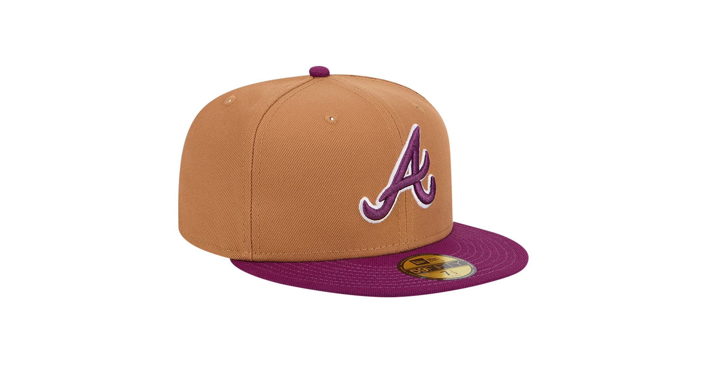 New Era MLB Brown/Purple Atlanta Braves Two-Tone Color Pack 59FIFTY ...