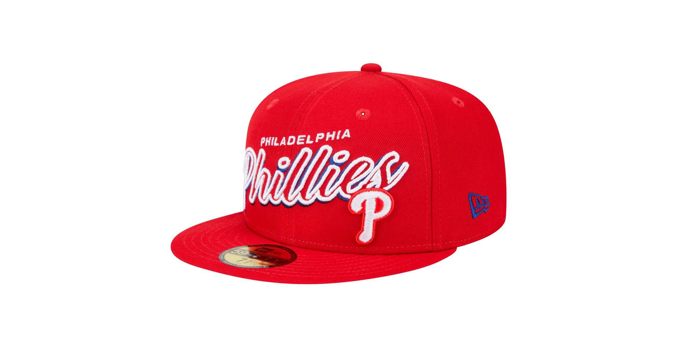 New Era MLB Philadelphia Phillies Script Sided 59FIFTY Fitted Hat | Belk