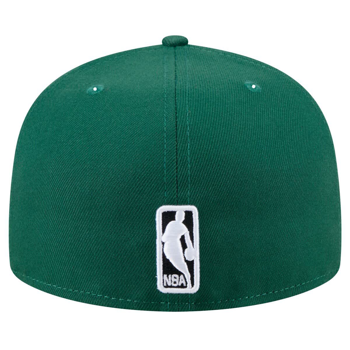 New Era NBA Hunter Milwaukee Bucks Throwback Pennant 59FIFTY Fitted Hat ...