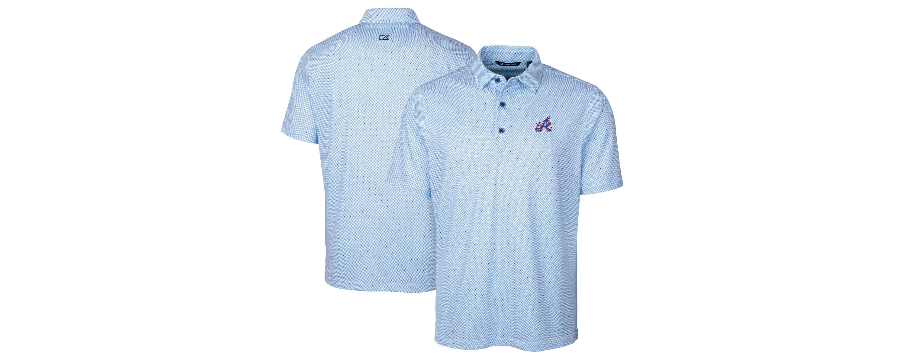 Cutter & Buck MLB Atlanta Braves City Connect Pike Double Dot Stretch ...