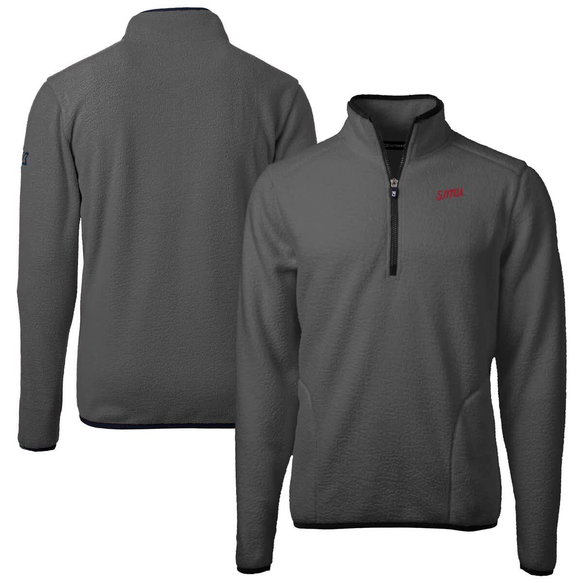 Cutter & Buck NCAA SMU Mustangs Vault Cascade Eco Sherpa Fleece Quarter ...