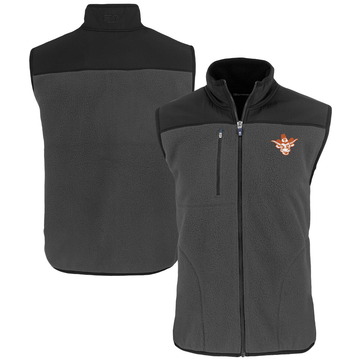 Cutter & Buck NCAA Texas Longhorns Vault Cascade Eco Sherpa Fleece Full ...