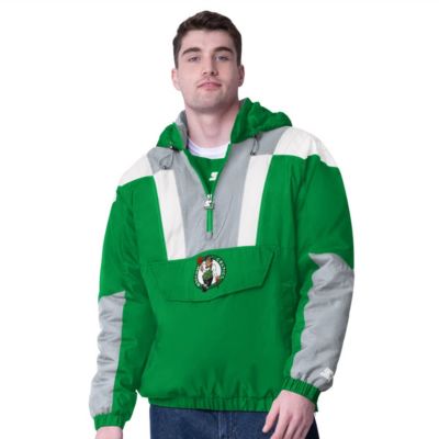 Starter NBA Kelly Boston Celtics Charger Half-Zip Pullover Jacket | belk