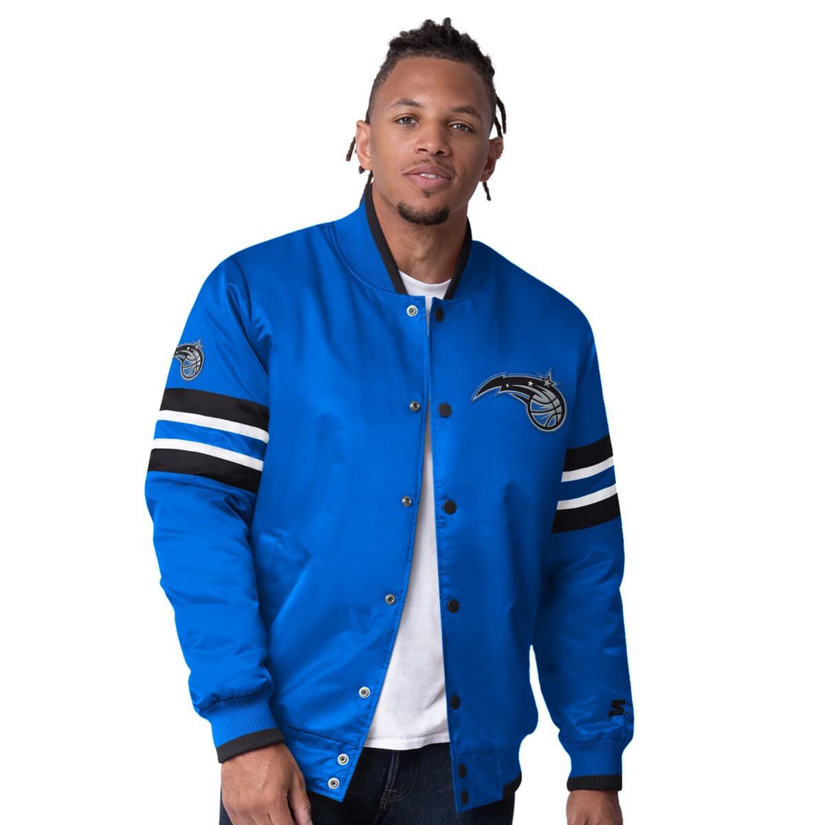 Starter NBA Orlando Magic Scout Varsity Satin Full-Snap Jacket | Belk