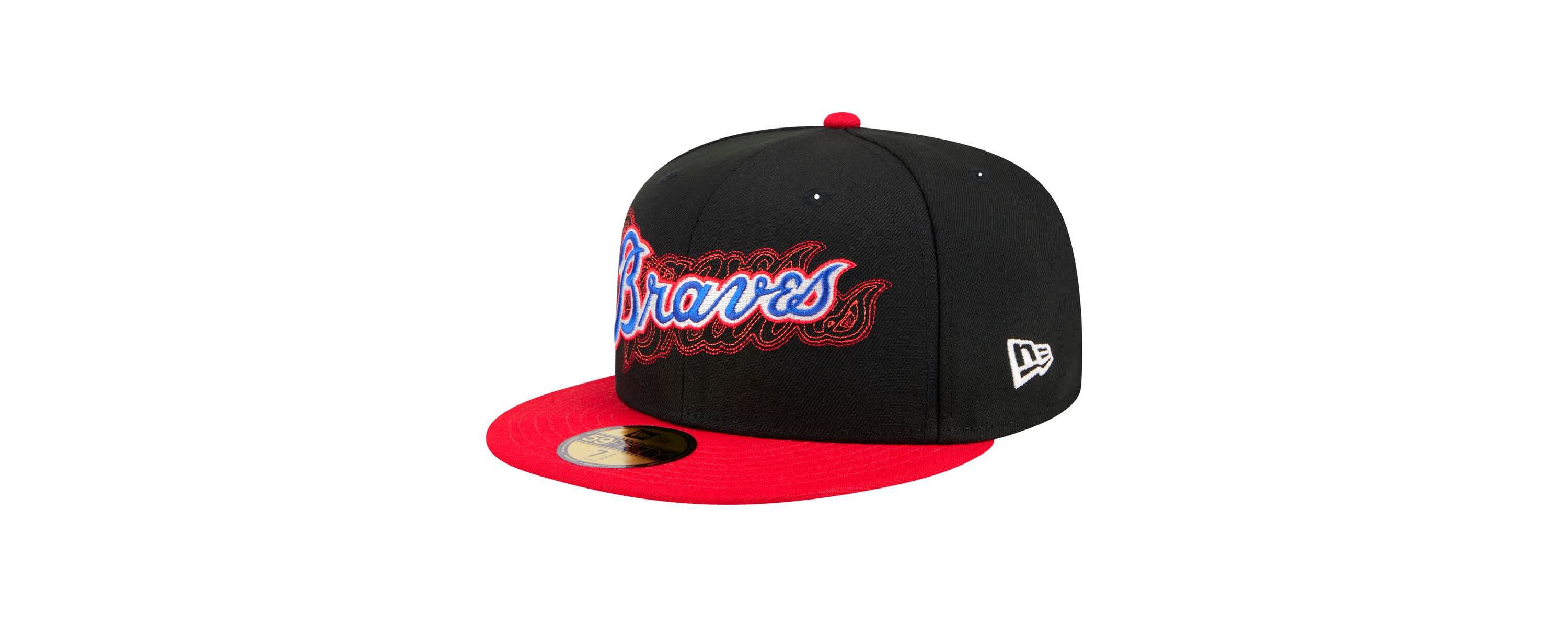 New Era MLB Atlanta Braves Shadow Stitch 59FIFTY Fitted Hat | Belk