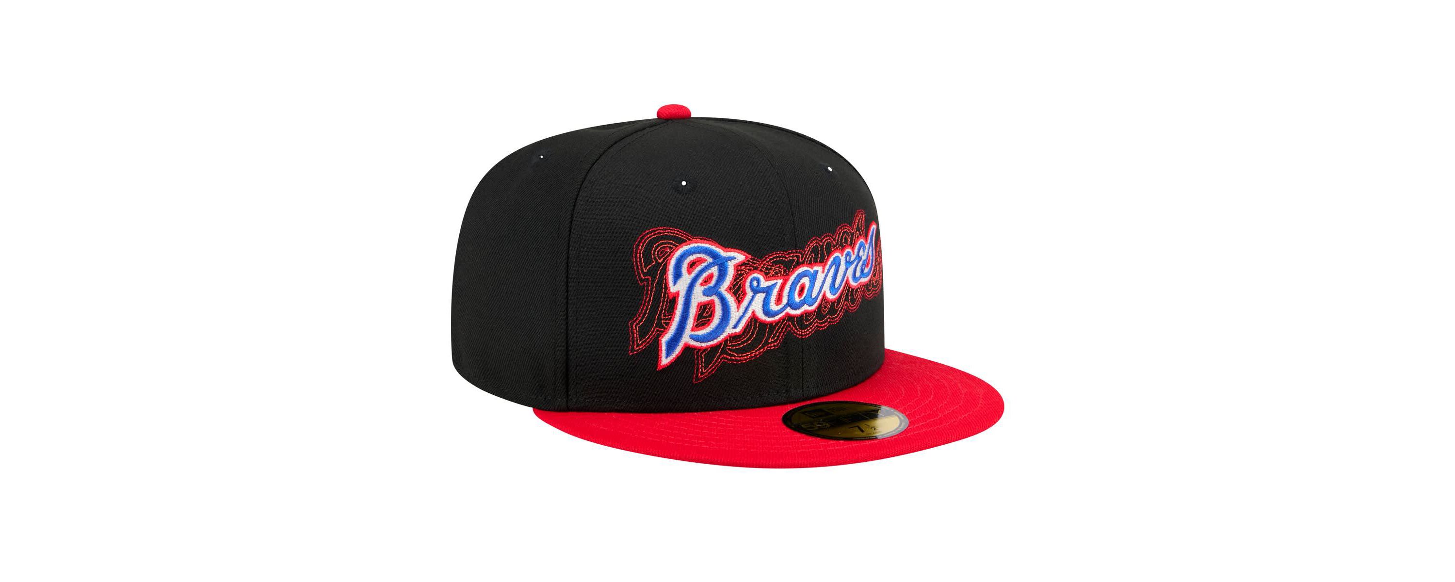 New Era MLB Atlanta Braves Shadow Stitch 59FIFTY Fitted Hat | Belk