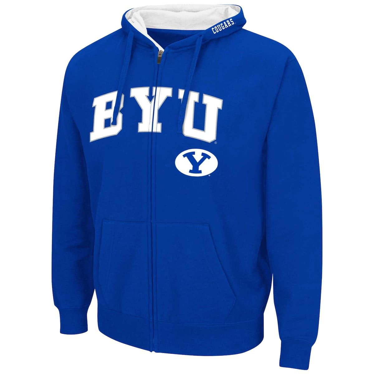 Colosseum NCAA BYU Cougars Arch & Logo 3.0 Full-Zip Hoodie | Belk